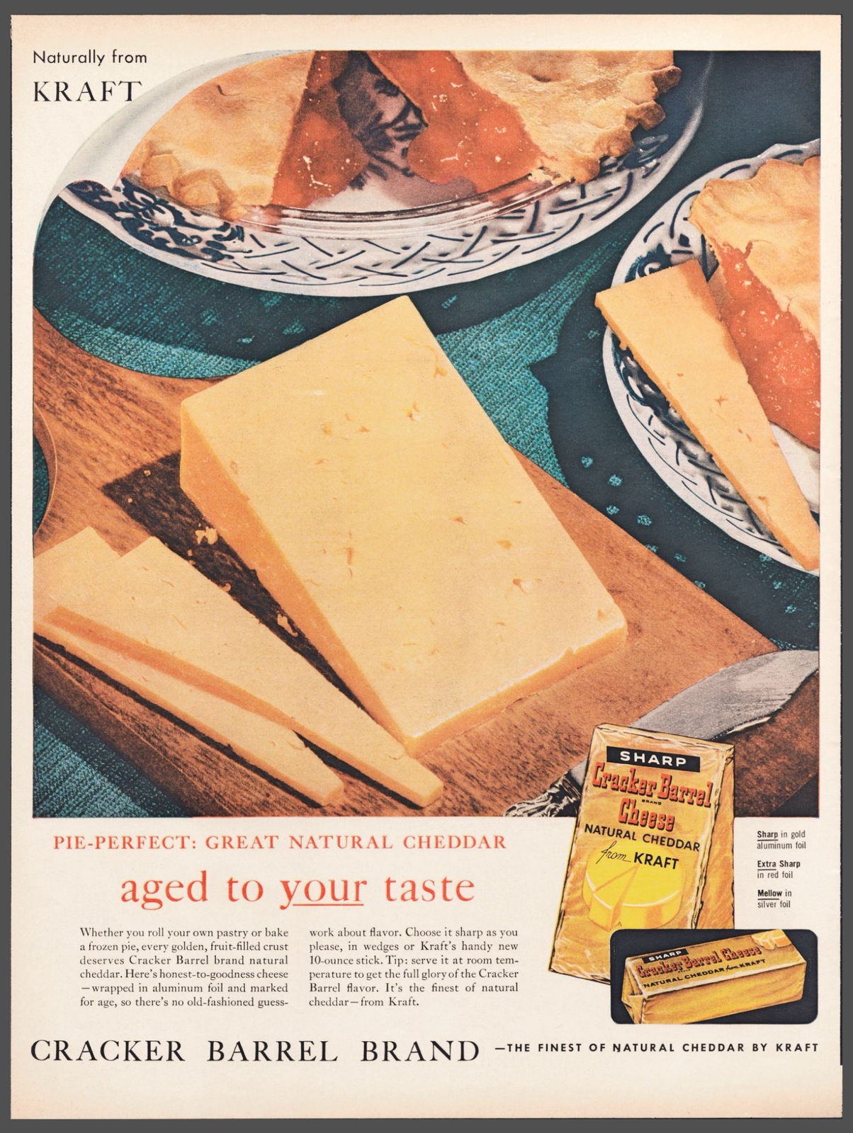 1959 Kraft Cracker Barrel Cheese Vintage Print Ad Cheddar Charcuterie ...
