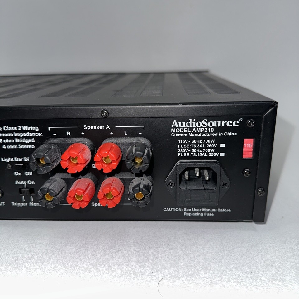 AudioSource AMP210 Stereo Power Amplifier A & B Channel Dual Voltage | eBay