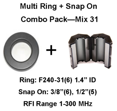 RV/Trailer Multi-Ring/Multi-Snap On Combo Pack, Mix 31, RFI Range 1-300 ...