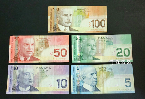 Canada Banknote Complete Set 2004-2006 Canadian Paper Money $100 $50 ...