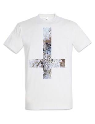 Inverted Flower Cross T-Shirt Symbol Pentagram 666 Sign Church of Satan ...