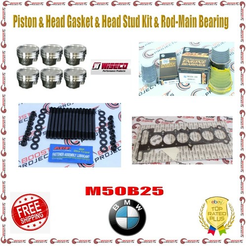 Wiseco Piston + Head Gasket & Head Stud & Rod / Main Bearings Kit For ...