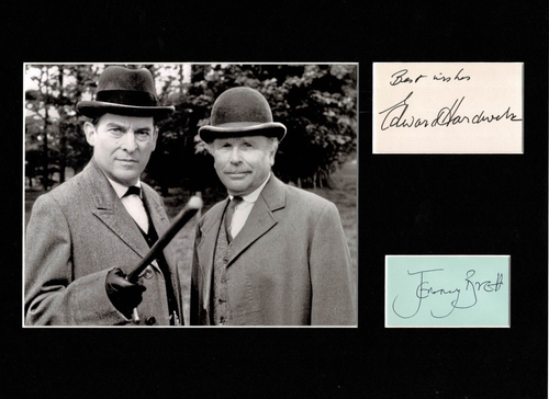 JEREMY BRETT AND EDWARD HARDWICKE SHERLOCK HOLMES SIGNED AUTOGRAPH ...
