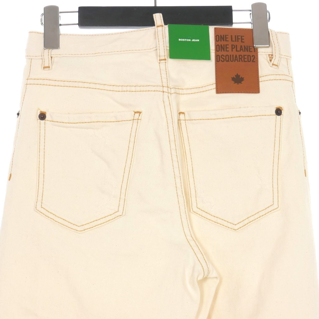 Dsquared2 22Ss Jennifer Cropped Jean Damaged Fabricate Denim Dsquared2 22Ss Jennifer Cropped Jean Damaged Fabricate Denim