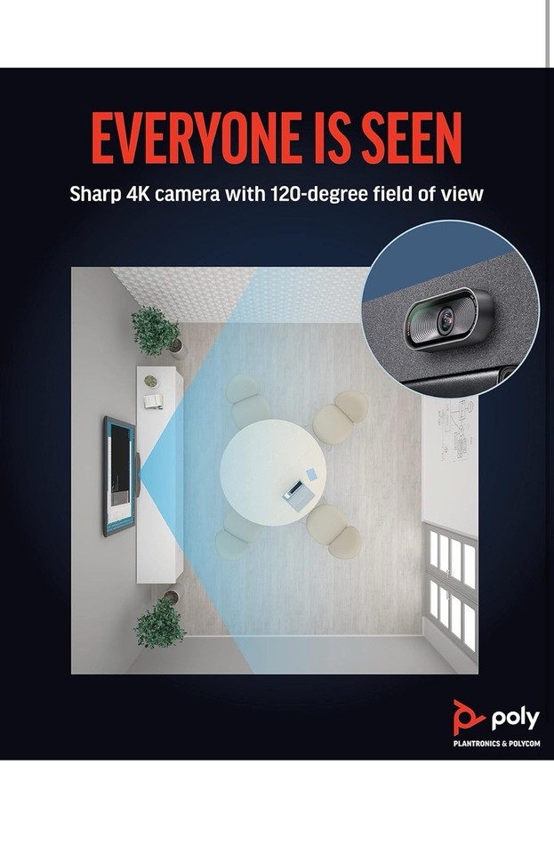 Polycom Poly Studio R30 4K Video Bar With Camera 2200-69390-001 | eBay