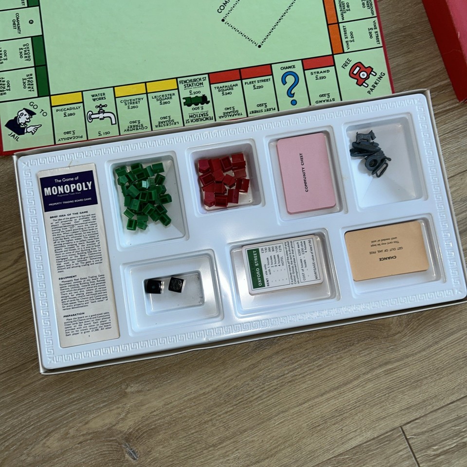Vintage Monopoly Board Game John Waddingtons Vintage Board Game Used ...