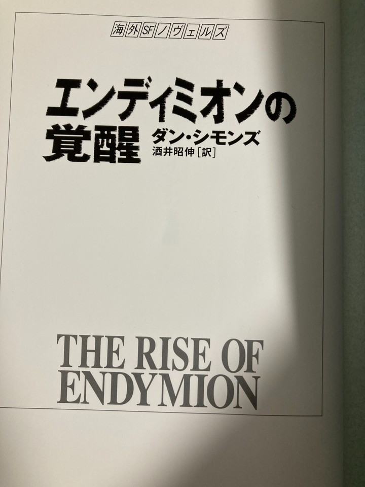 The Rise of Endymion Dan Simmons SF novels Japanese Edition Book Hard ...