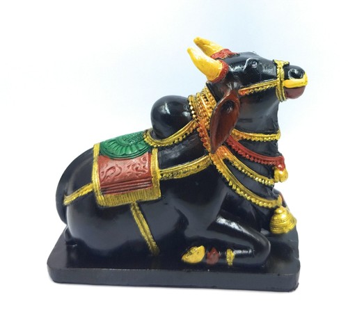 Brissav Nandi Bull Idol BLACK MULTI Polystone Shiva Bull Statues L-3 ...