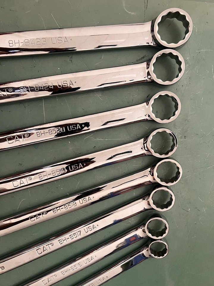 set of 8 original caterpillar Combination Wrenches 12 Point Double ...
