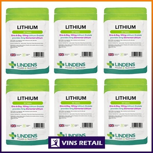 LITHIUM TABLETS 5mg From Orotate 360 Mood Sleep Brain Function LINDENS ...