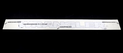 NEW OEM Mopar WRANGLER Hood Side Decal White 6FL77GW7AA Wrangler 2017 ...