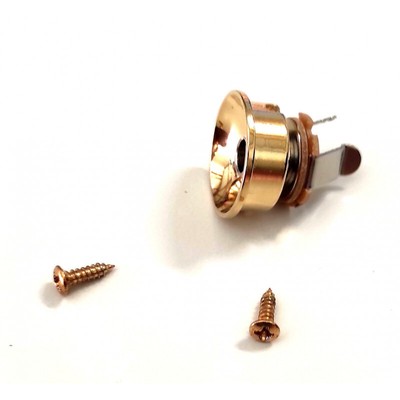Mono jack socket Metric thread Gold + telecaster Gold Electrosocket | eBay