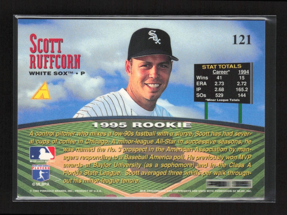 1995 Pinnacle Zenith Edition Rookie Scott Ruffcorn RC #121 Chicago ...