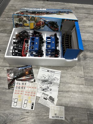 Playmobil Vintage 1980 Geobra Model 4000 Electric Train Track Set Blue ...