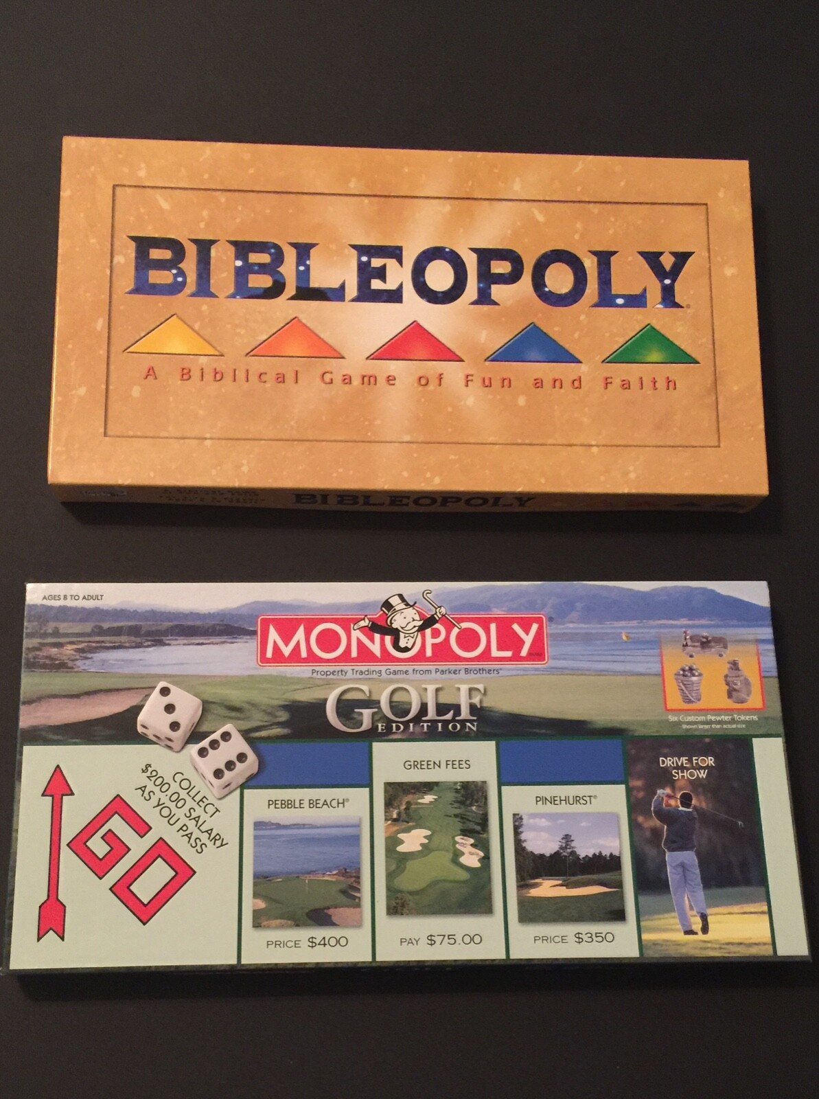 MONOPOLY GOLF EDITION & BIBLEOPOLY Complete Board Game Lot of 2 | eBay