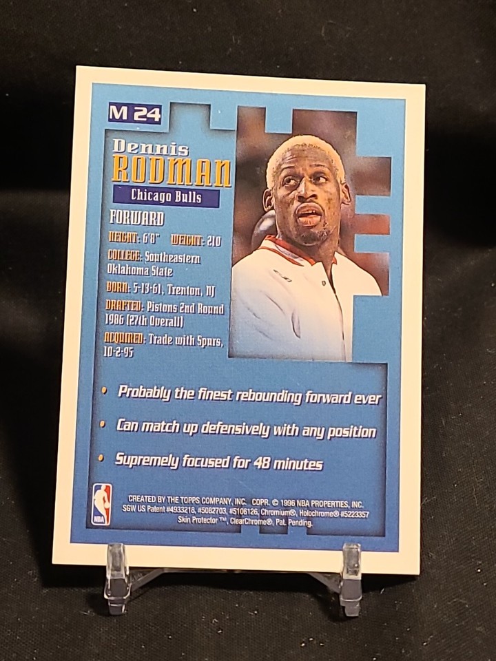 1995-96 Topps Finest Dennis Rodman Mystery Finest #M24 Bulls HOF | eBay