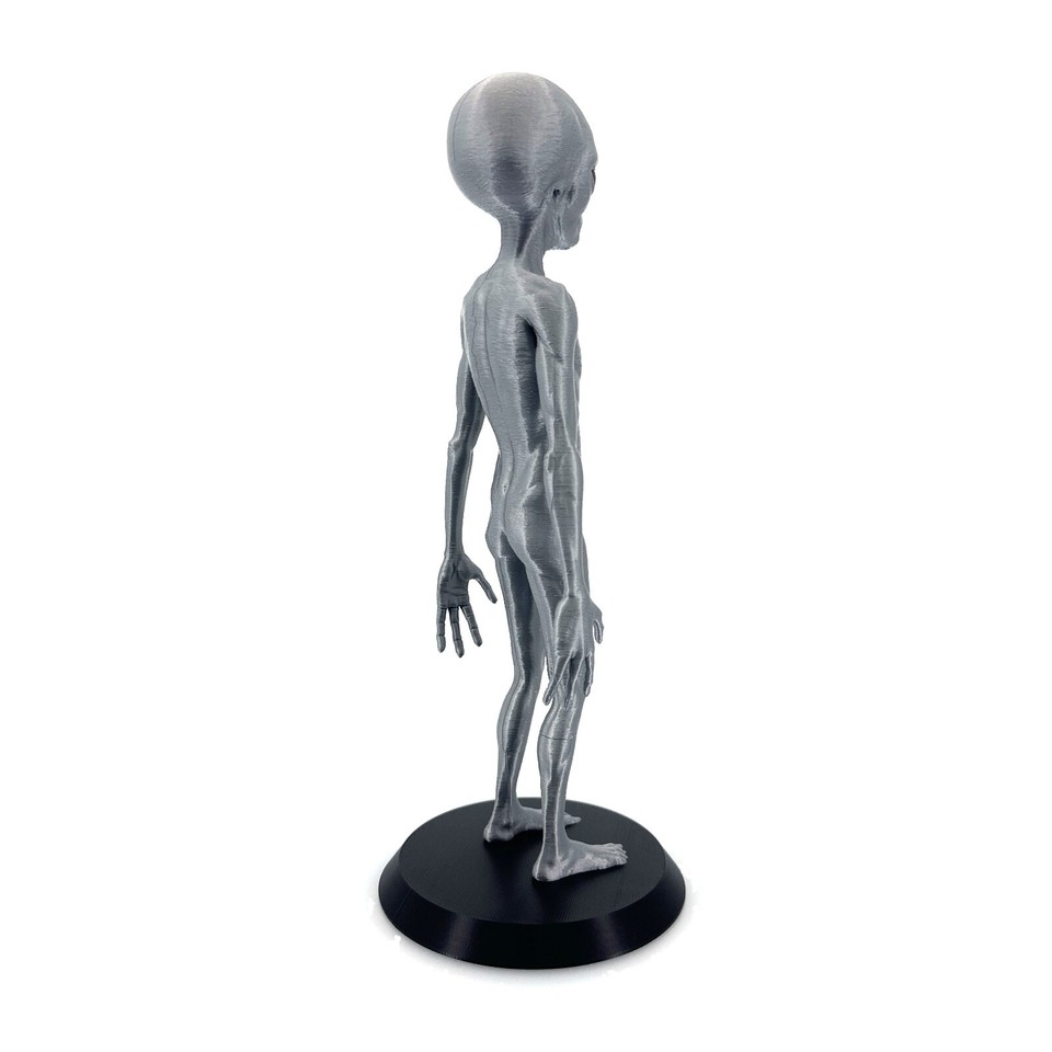 Grey Alien Figurine - 3D Printed Sci-Fi Extraterrestrial Figure, UFO ...