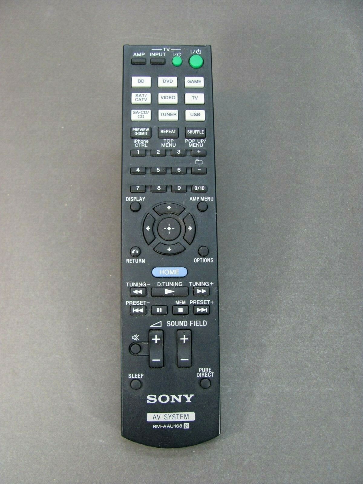 Genuine Sony AV System Remote Control RM-AAU168 | eBay