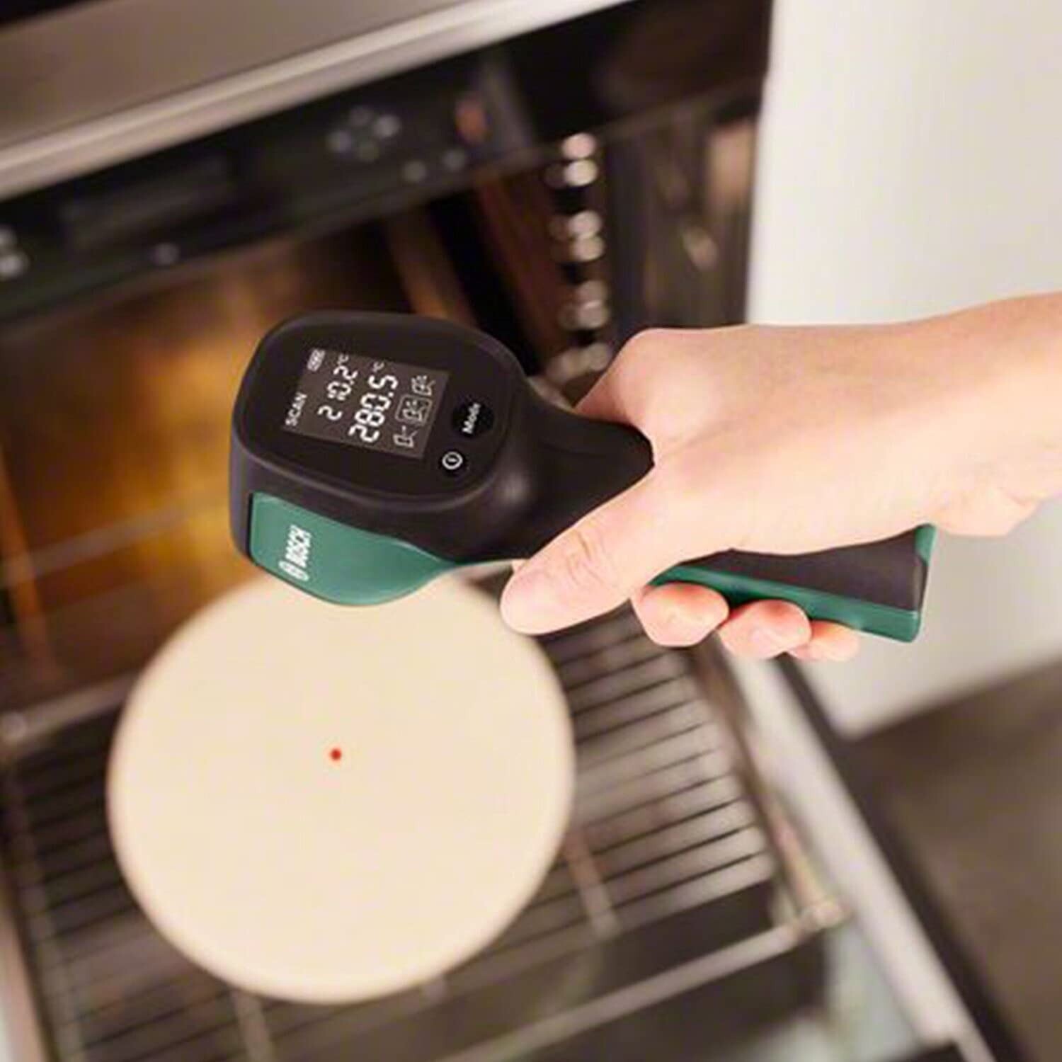 BOSCH GREEN Infrared IR Thermometer UniversalTemp Digital Heat Cold Gun ...