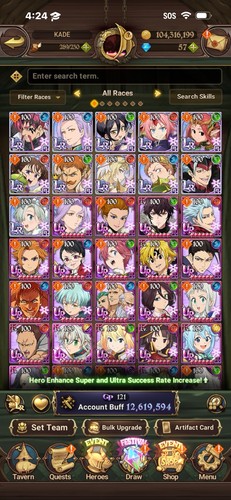 STACKED 7DS GRAND CROSS ACCOUNT | eBay