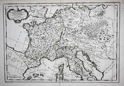 Karl the Great Charlemagne Europa Europe Continent Pretot Card Map ...