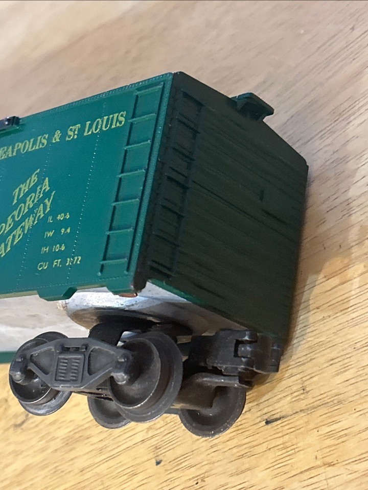 O Gauge Scale Size Box Car Minneapolis & St Louis Green No. 4382 | eBay