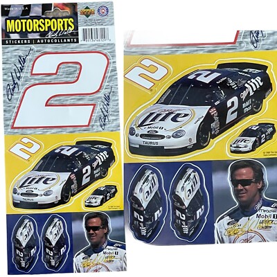 Rusty Wallace Upper Deck RETRO MotorSports Racing Sticker Sheet 9 Total ...