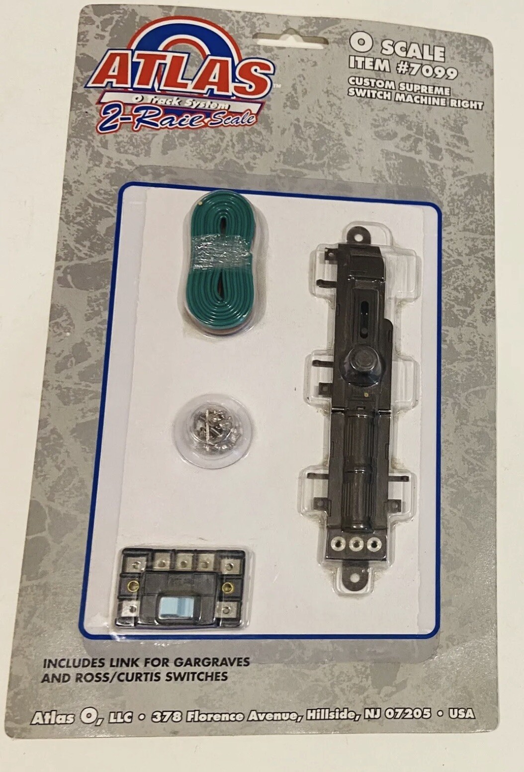 ATLAS O 2-RAIL CUSTOM RIGHT HAND SUPREME SWITCH MACHINE 7099! O SCALE ...