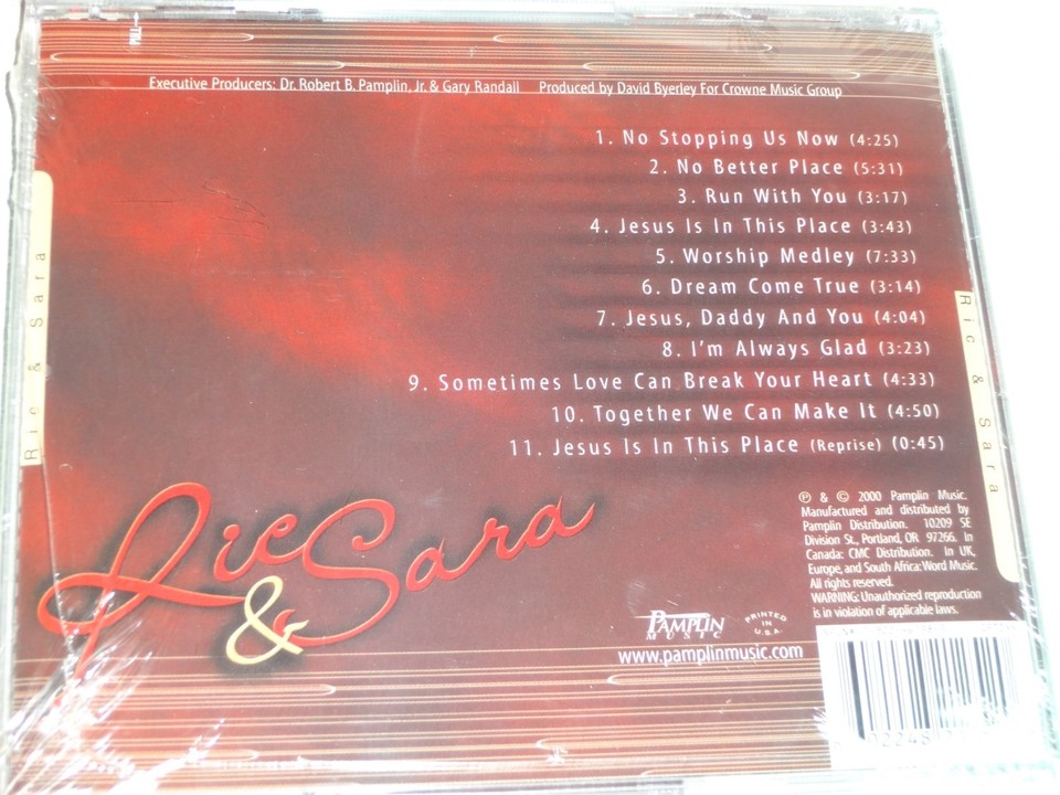 CD Sara Paulson: Ric & Sara (2000 Pamplin Music) Religious 602248212520 ...