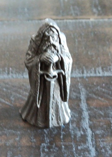 Vintage Hudson Pewter Figure Statue 2" Tall Dungeon Master Wizard With ...