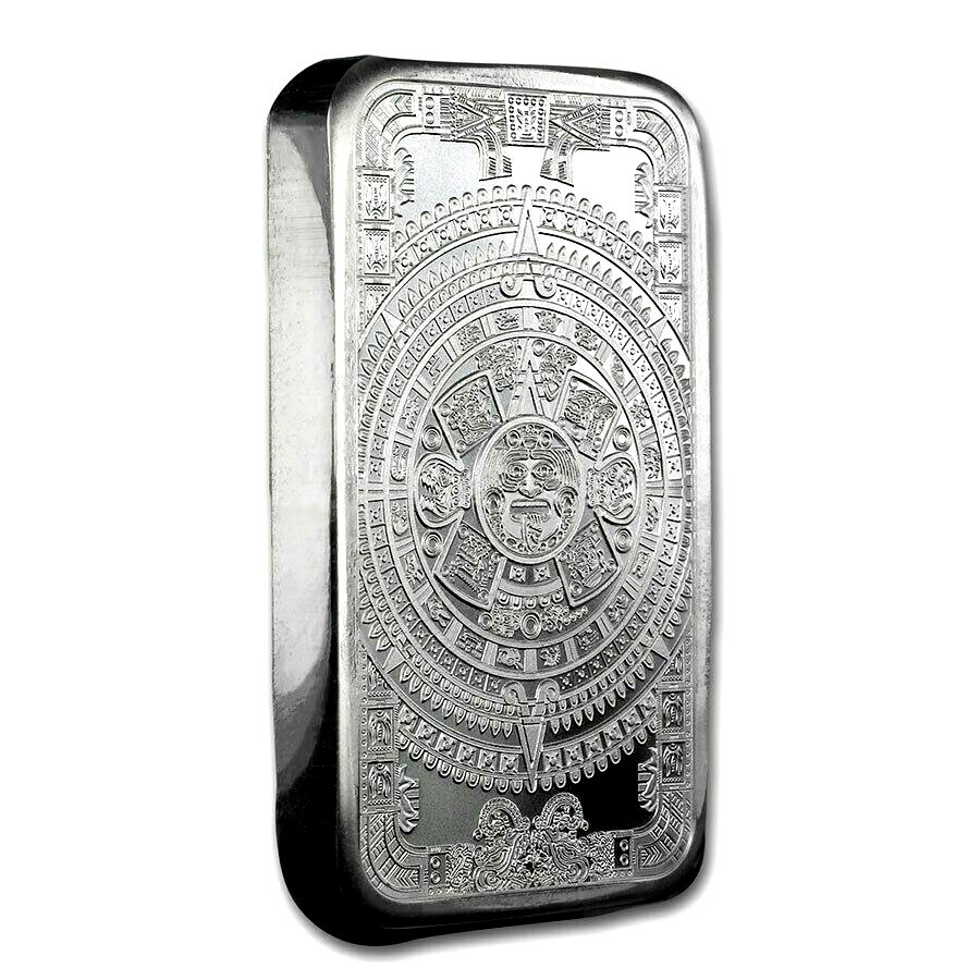 5 TROY OZ .999 FINE SILVER BULLION AZTEC CALENDER BAR BU | eBay