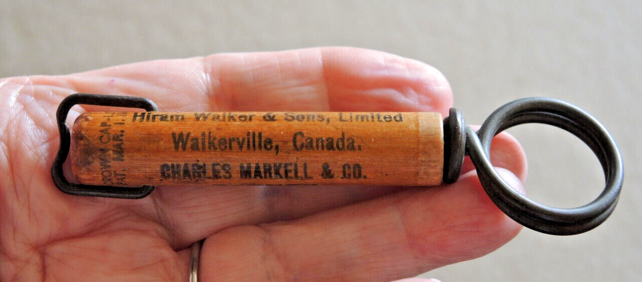 POCKET CORKSCREW & CROWN CAP LIFTER CANADIAN CLUB WHISKY CHARLES ...