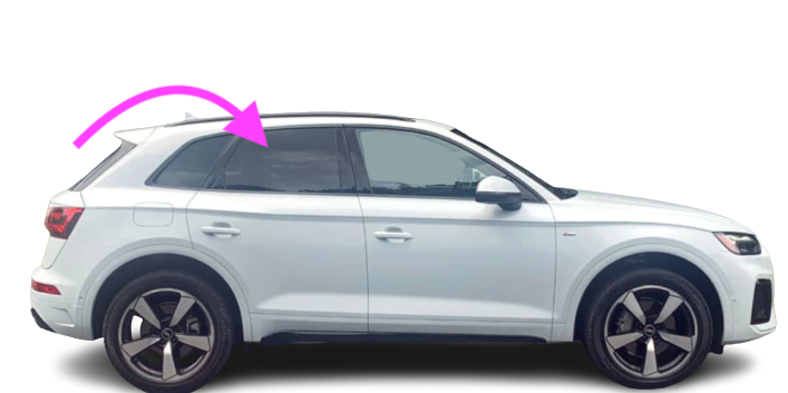 Fits: 2018-2024 Audi SQ5 Q5 4D Passenger Side Rear Right Door Window ...