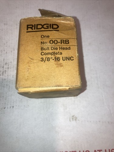 Ridgid 00-RB 3/8 Die Head Threader 3/8in 37620 | eBay