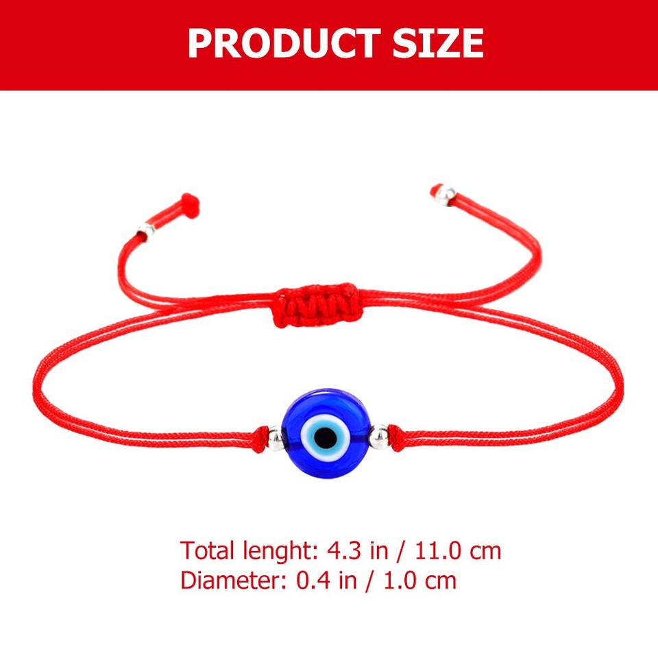Red String Evil Eye Bracelet Adjustable Wrist Jewelry Accessory | eBay ...