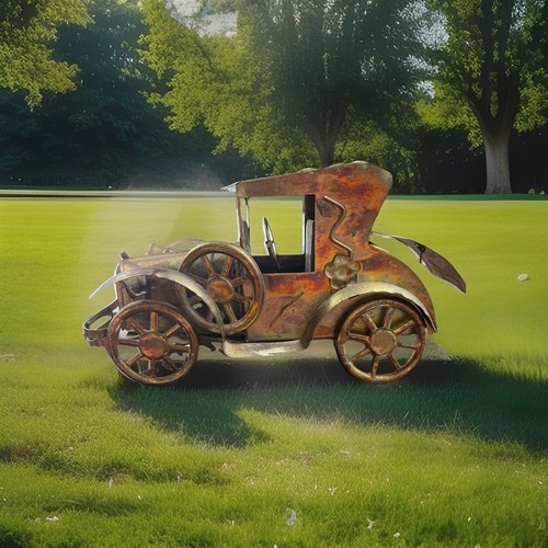 Vintage Copper Tin Animated Music Box Model T | eBay