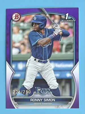 2023 Bowman Ronny Simon 1st Bowman Purple /250 Tampa Bay Rays #BP-112 ...