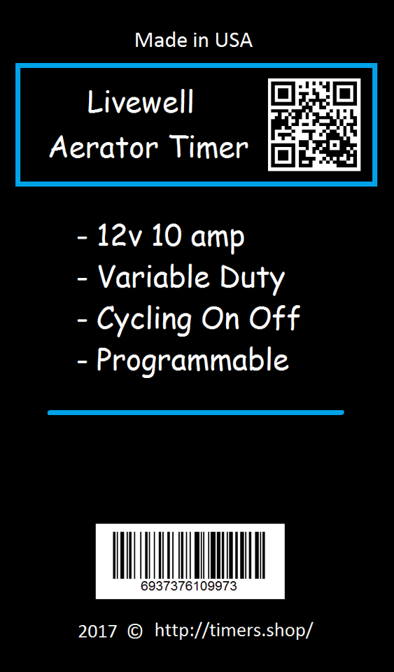 AUTOMATIC Cycling 12V Livewell Aerator Timer Switch Fish Boat ...