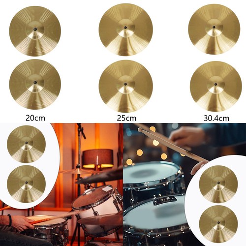 2 Pieces Drum Cymbals Traditional for Beginner Players Practice Cymbal ...