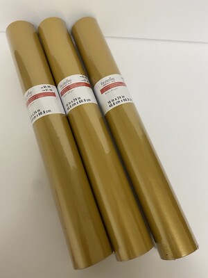 3 Recollections 16"x24" Textured Paper Rolls Gold Wrapping Scrapbook ...