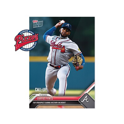 Darius Vines Wins Braves Debut - 2023 MLB TOPPS NOW Card 790 In Hand | eBay