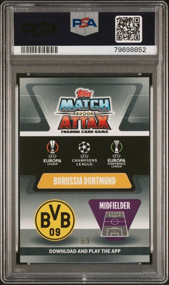 2021 Giovanni Reyna Topps Chrome Match Attax Red Wave Autographed 5/5 ...