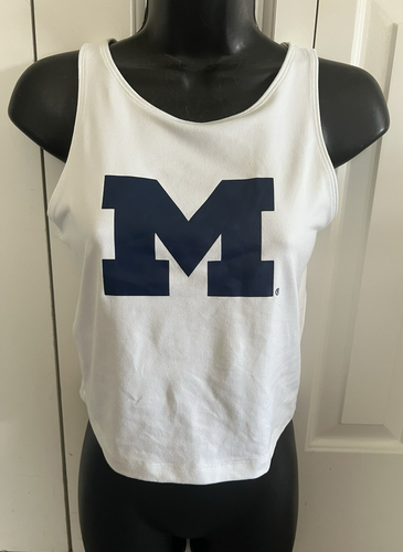 ZooZatz University of Michigan Tank Top w/Built In Bra Large Stretchy ...