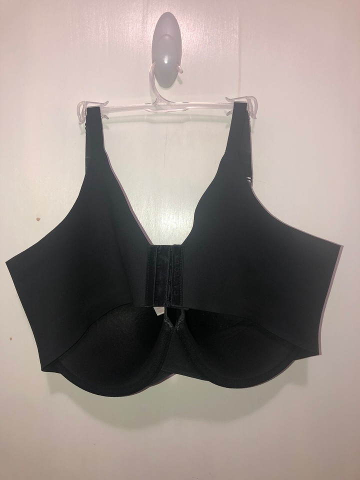 Cacique Lightly Lined Full Coverage Black Bra Womens SZ 44DDD Contour ...