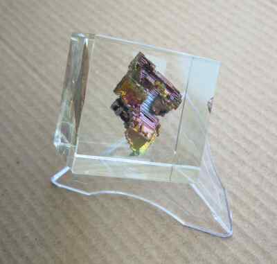 Rare Metal Element Bismuth Cube Embedded Resin Block 40x40x40mm Sample ...