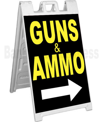 Signicade A-Frame Sign Sidewalk Sandwich Pavement Street Sign GUNS ...