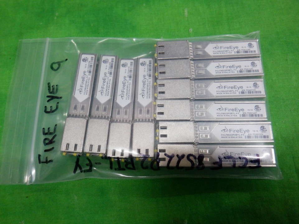 FIREEYE FCLF8522P2BTL-FY Active Copper SFP - 1000 Base-T RJ45 LOT OF 9 ...
