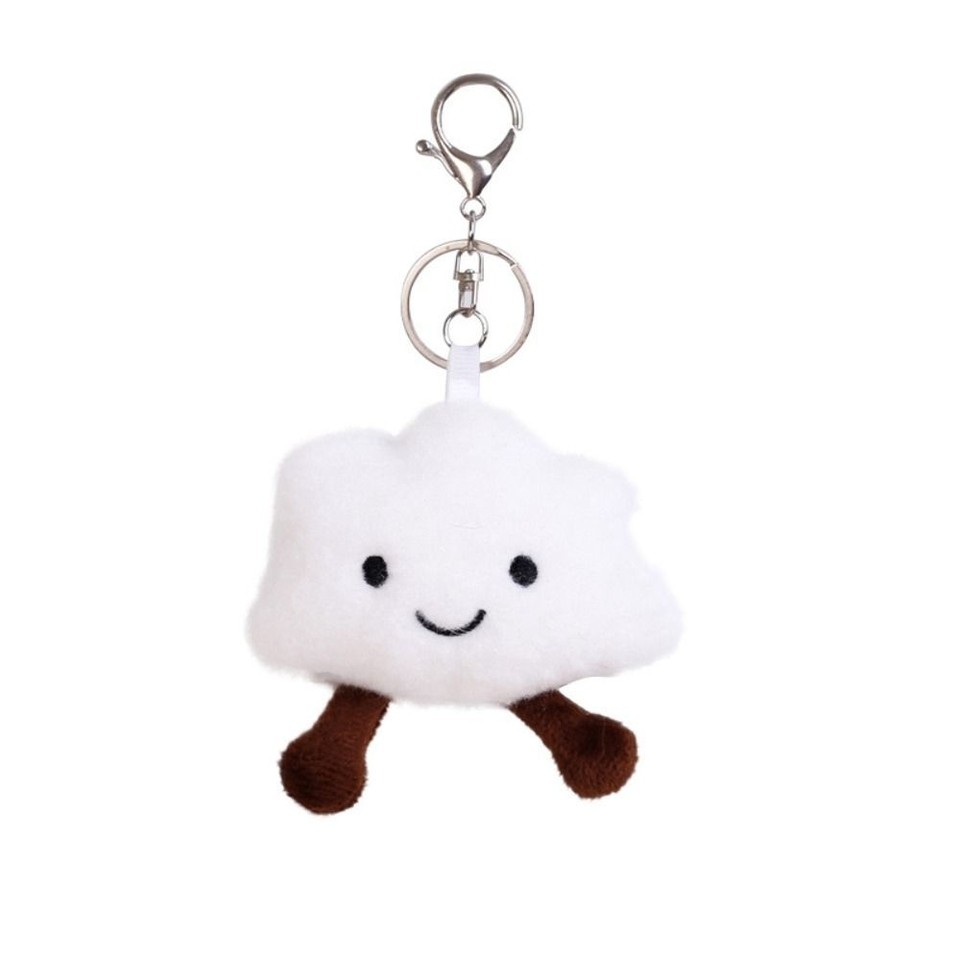 Fashion Cloud Key Chain Diy Toy Pendant Cute Plush Bag Doll Keyring ...