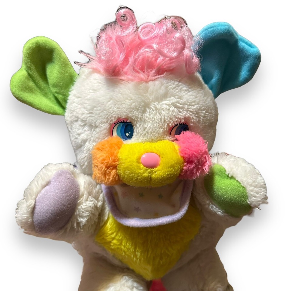 Popples Baby Bibsy 12” Plush Mattel 1986 Bonnet Booties Tail Vintage ...