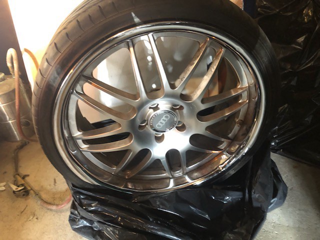 Used 20 inch rims and tires. I had them on my Audi RS4 for one season ...